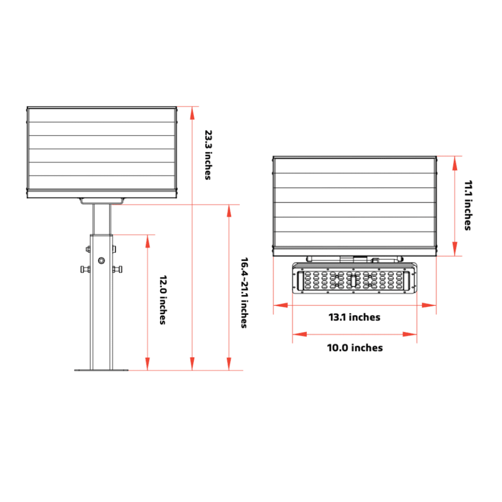 10w Solar Ground Mount Sign Light - 1,000 Lumens