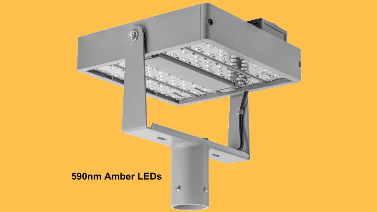 Sea Turtle Safe APZA 60w 590nm Amber LED Post Top Light