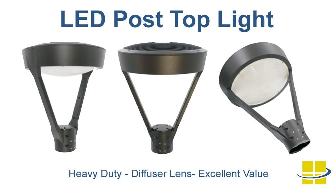 New BAHB LED Post-Top Light with diffuser optics and IP65 Rating