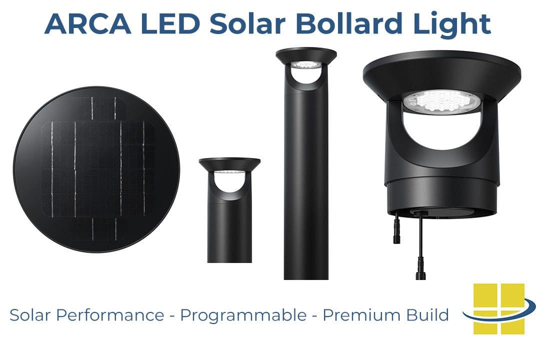 3w LED Solar-Powered Marine-Grade Finish Bollard Light