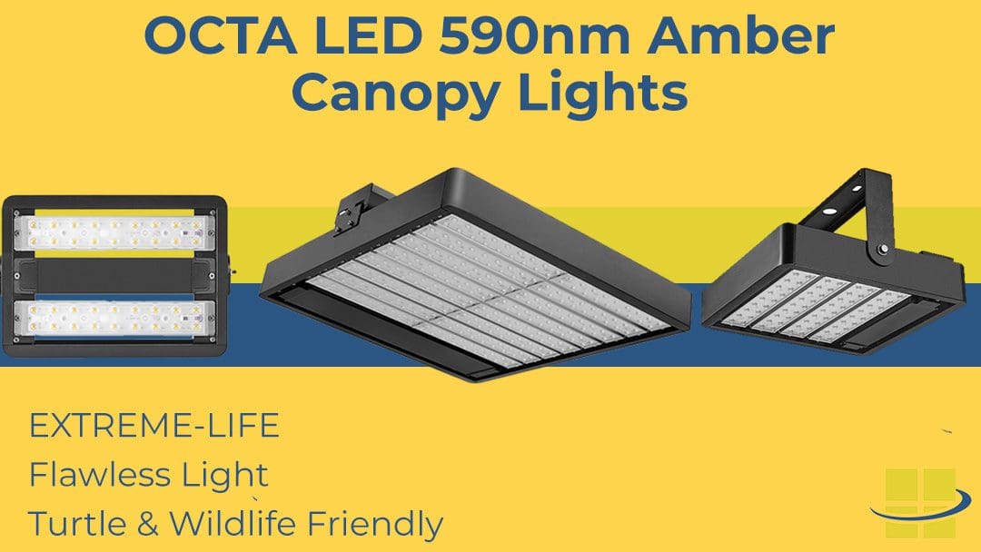 300w 590nm Amber LED Canopy Lights, EXTREME-LIFE