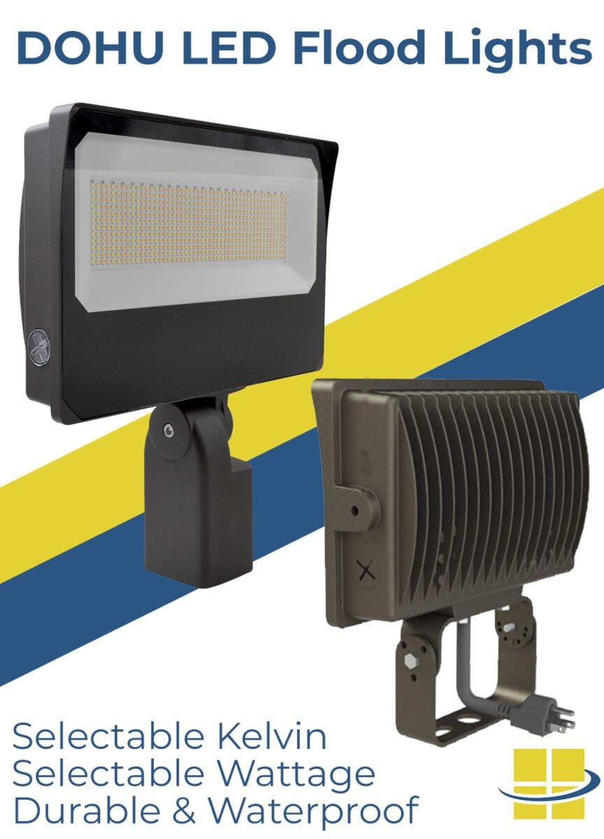 LED Flood Lights with Selectable Kelvin and Selectable Wattage